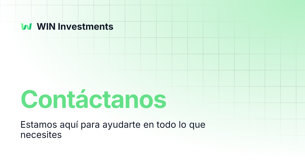 Contáctanos | WIN Investments